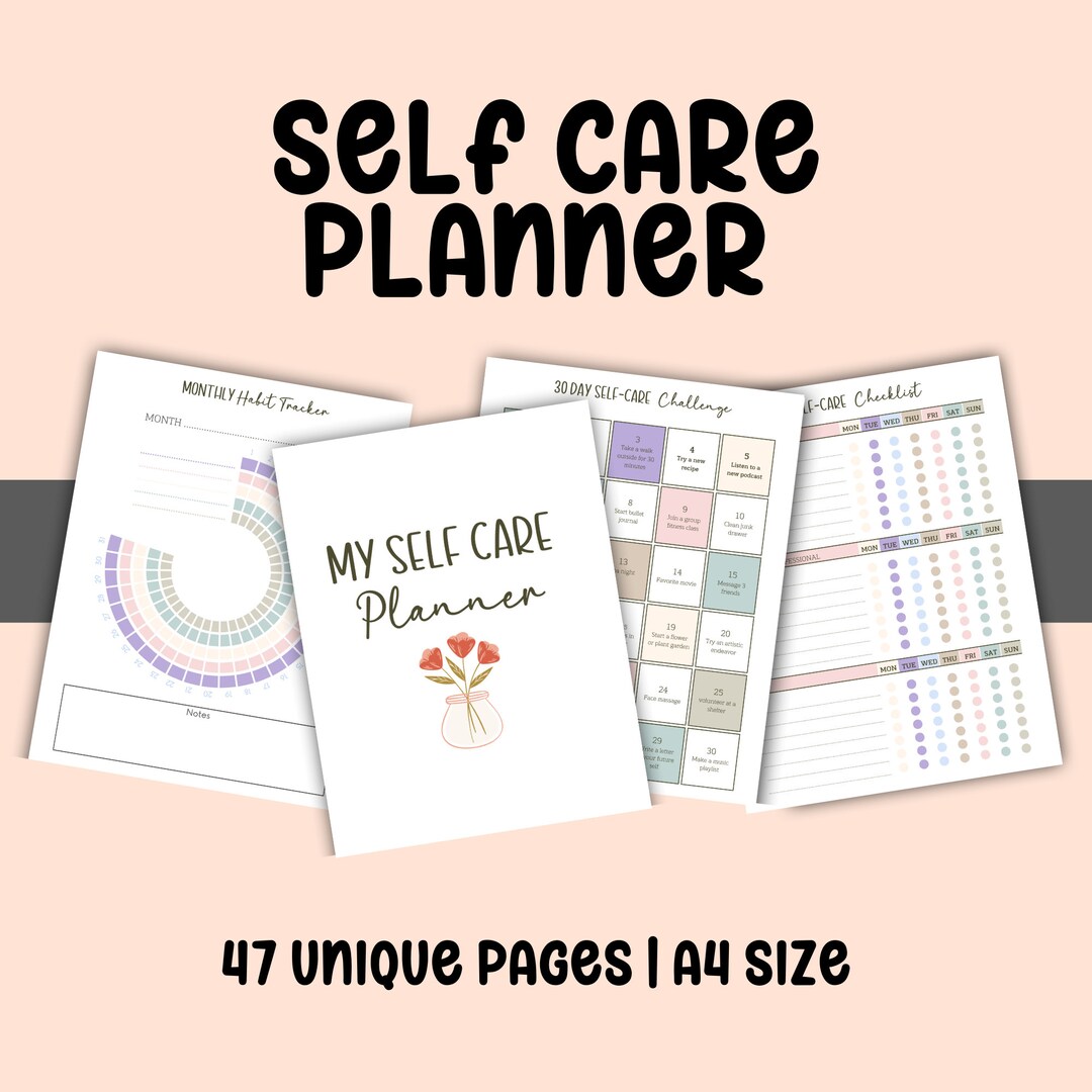 Selfcare Planner Printable for Self Care Journal With Self - Etsy