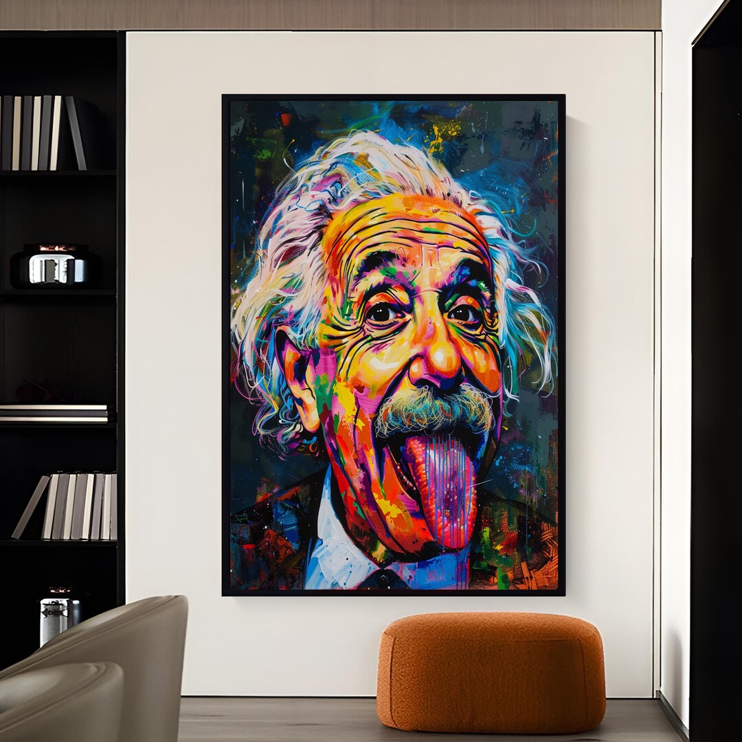 Einstein Portrait Canvas Scientific Themed Canvas Educational Wall Art ...