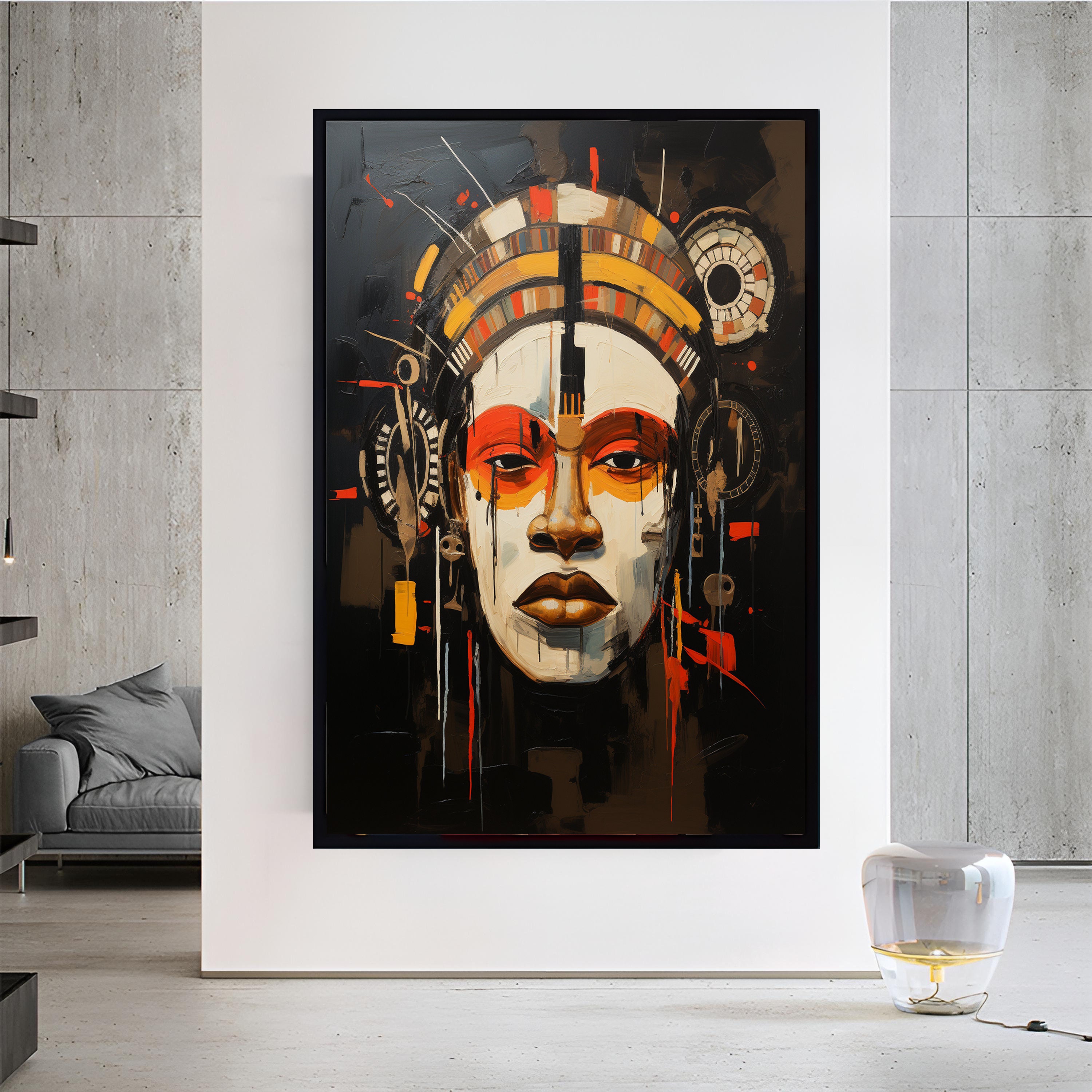 African God Wall Art, African Local Faces, African Portrait, Gift for ...