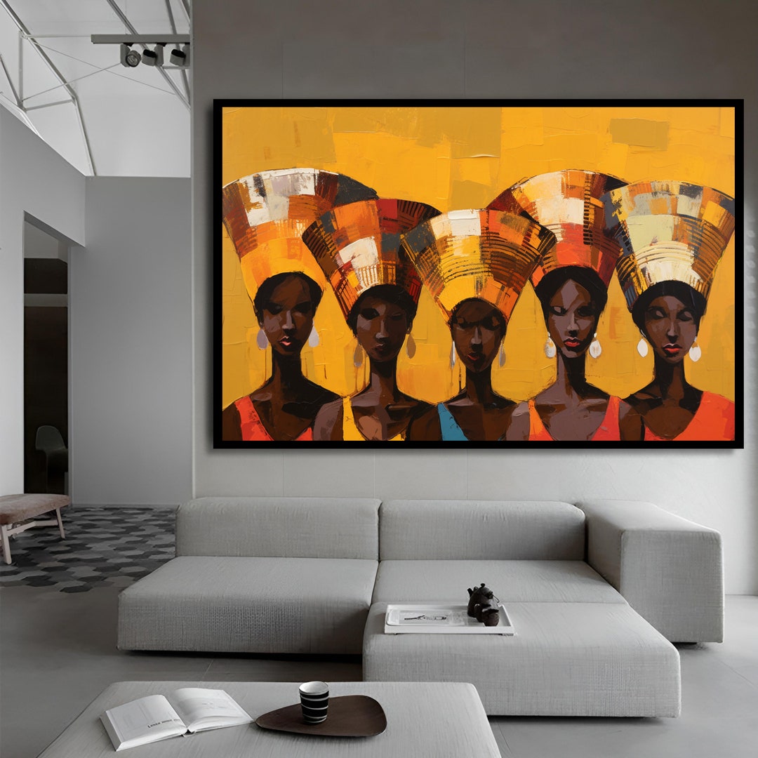 African American Culture African Canvas Antique Decor African Woman Art ...