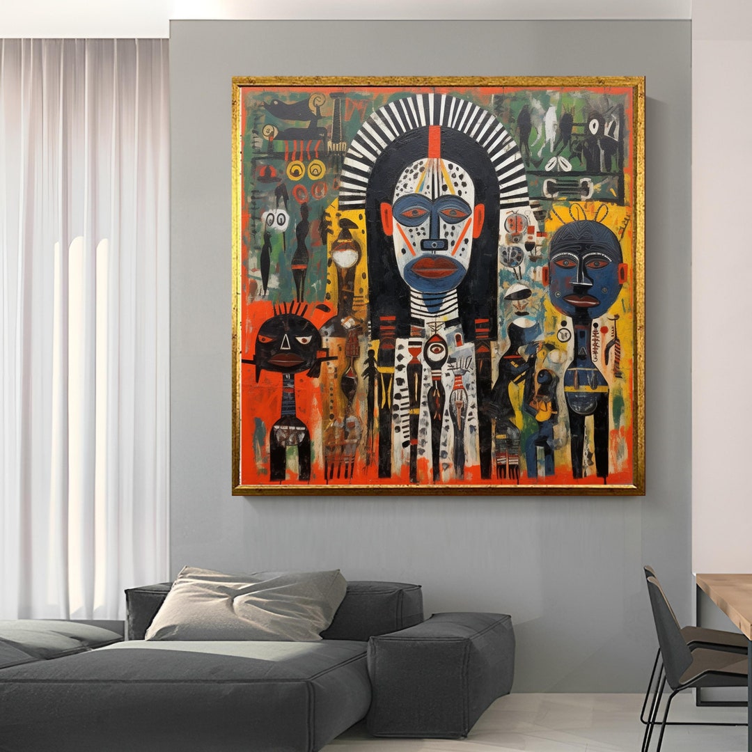 African Tribal Art, African Graffiti Art, Abstract African Decor ...