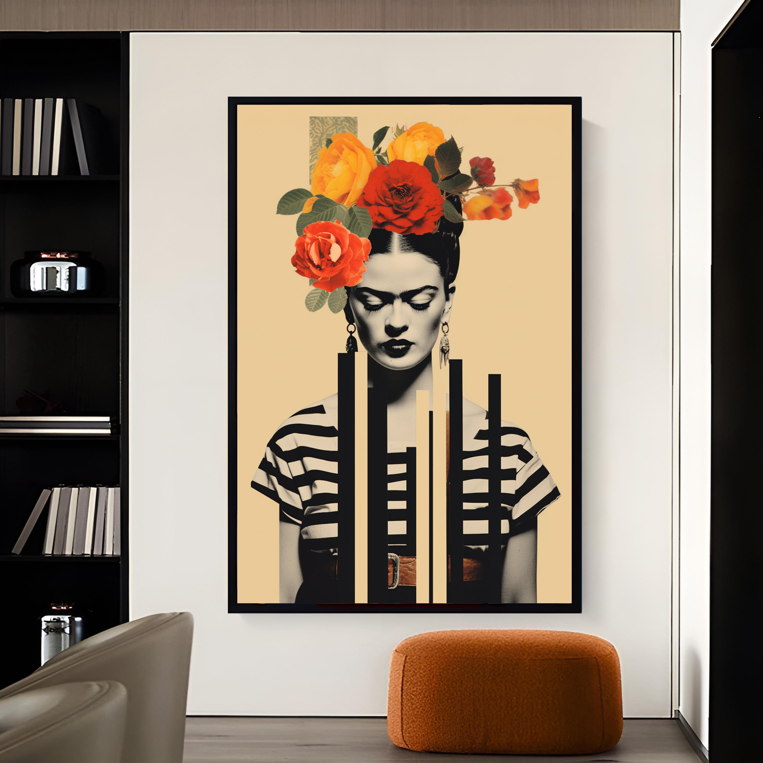 Frida Kahlo Wall Art, Frida Kahlo Modern Wall Art, Frida Canvas ...