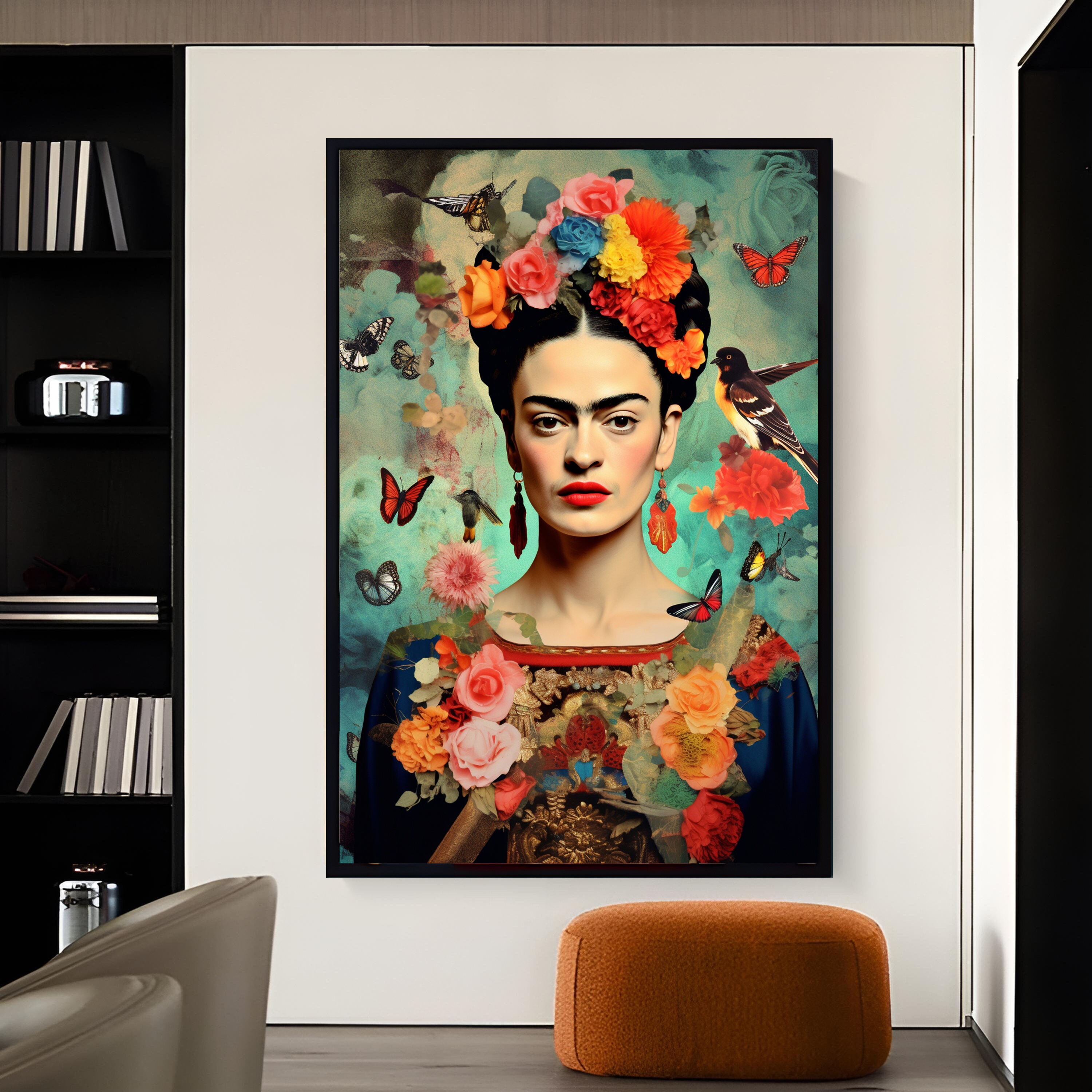 Frida Kahlo Print, Frida Portrait Historical Canvas Feminism Wall Art ...
