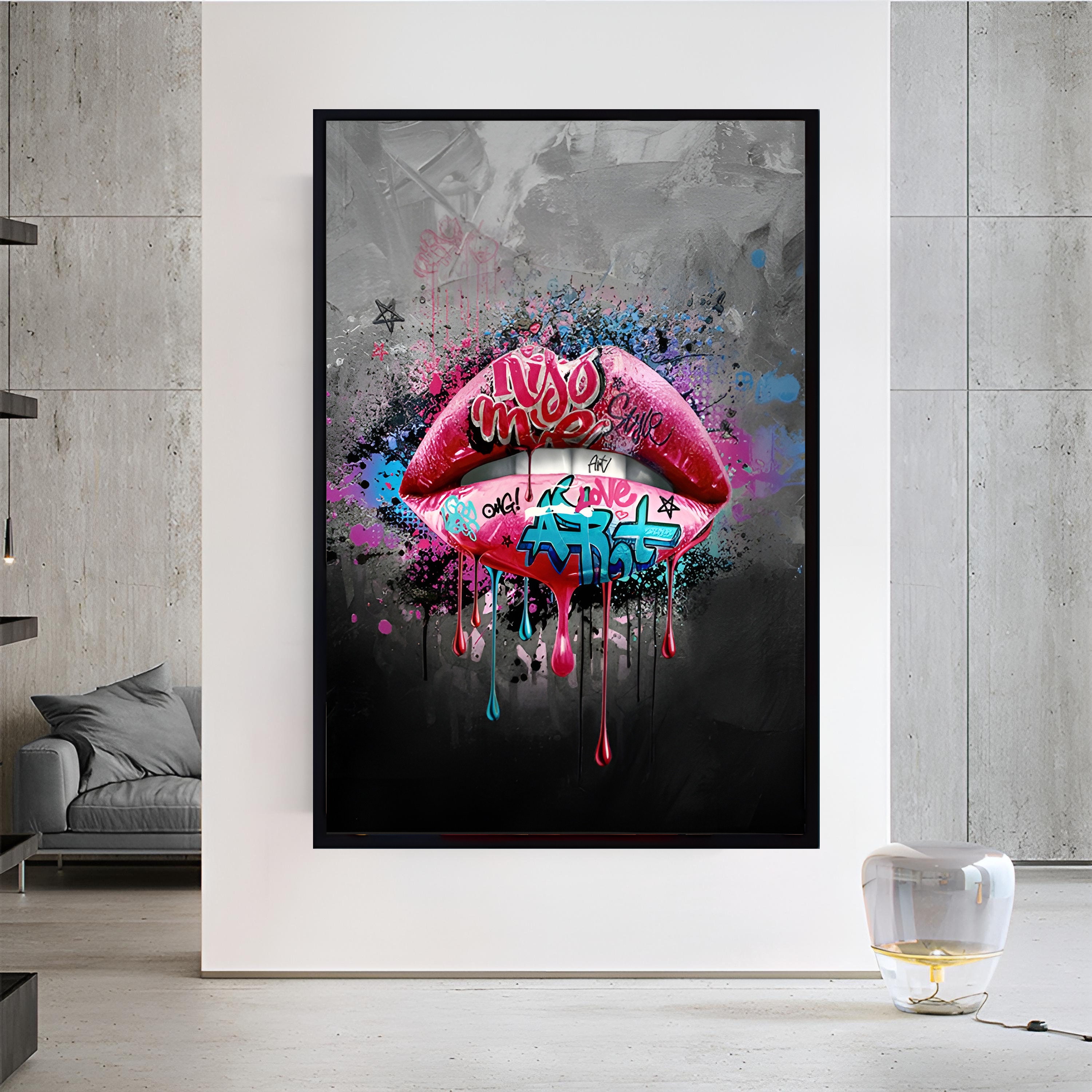 Graffiti Lip Art, Artistic Lip Art, Banksy Lips Wall, Street Art ...
