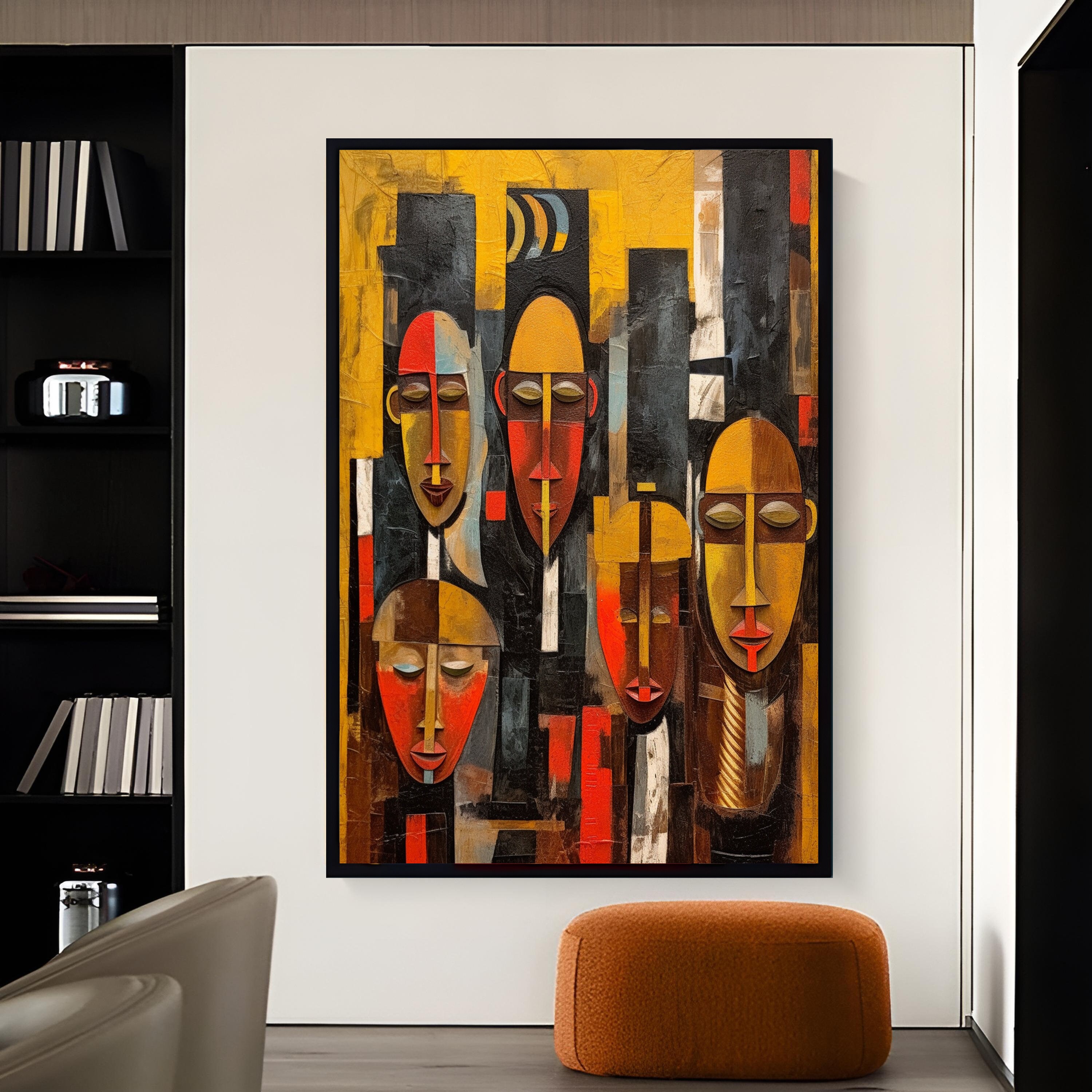 Happy African Art, African Mythology, Modern African Art, Living Room ...