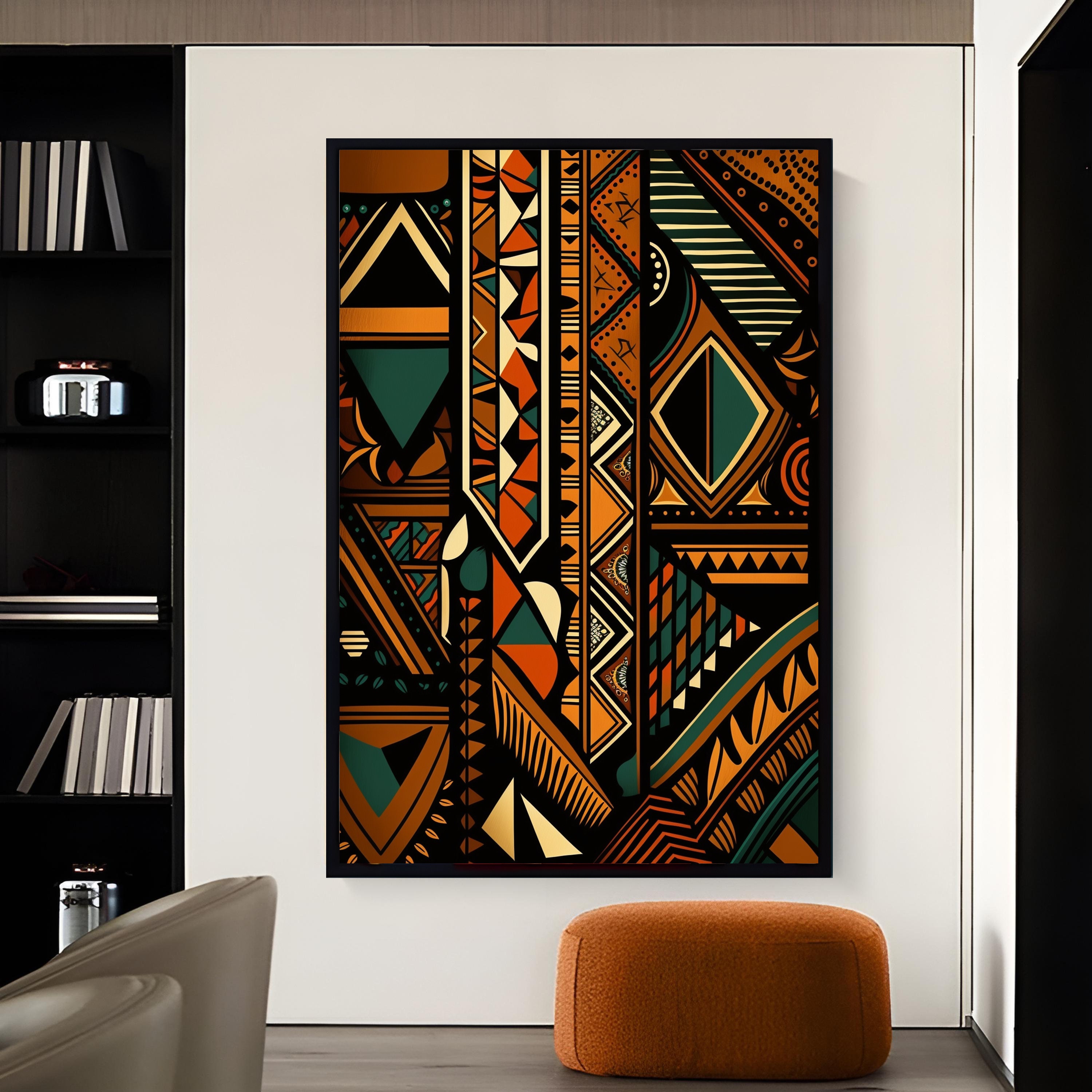 African Pattern Wall Art, African Wall Art, African Abstract Wall Decor ...
