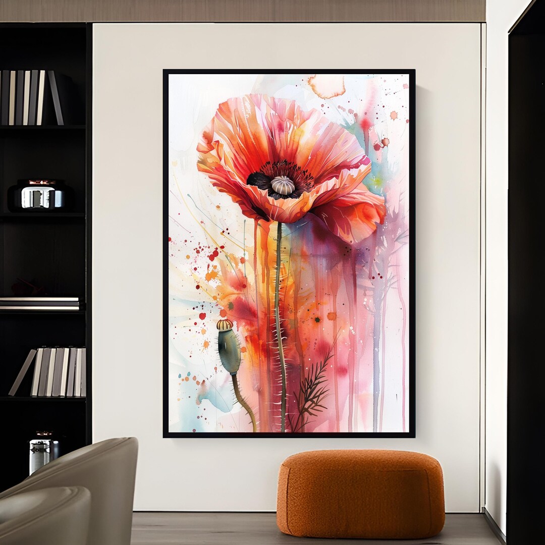 Poppy Print Red Poppy Art Poppy Gifts Poppy Home Decor Red Poppy Poster ...