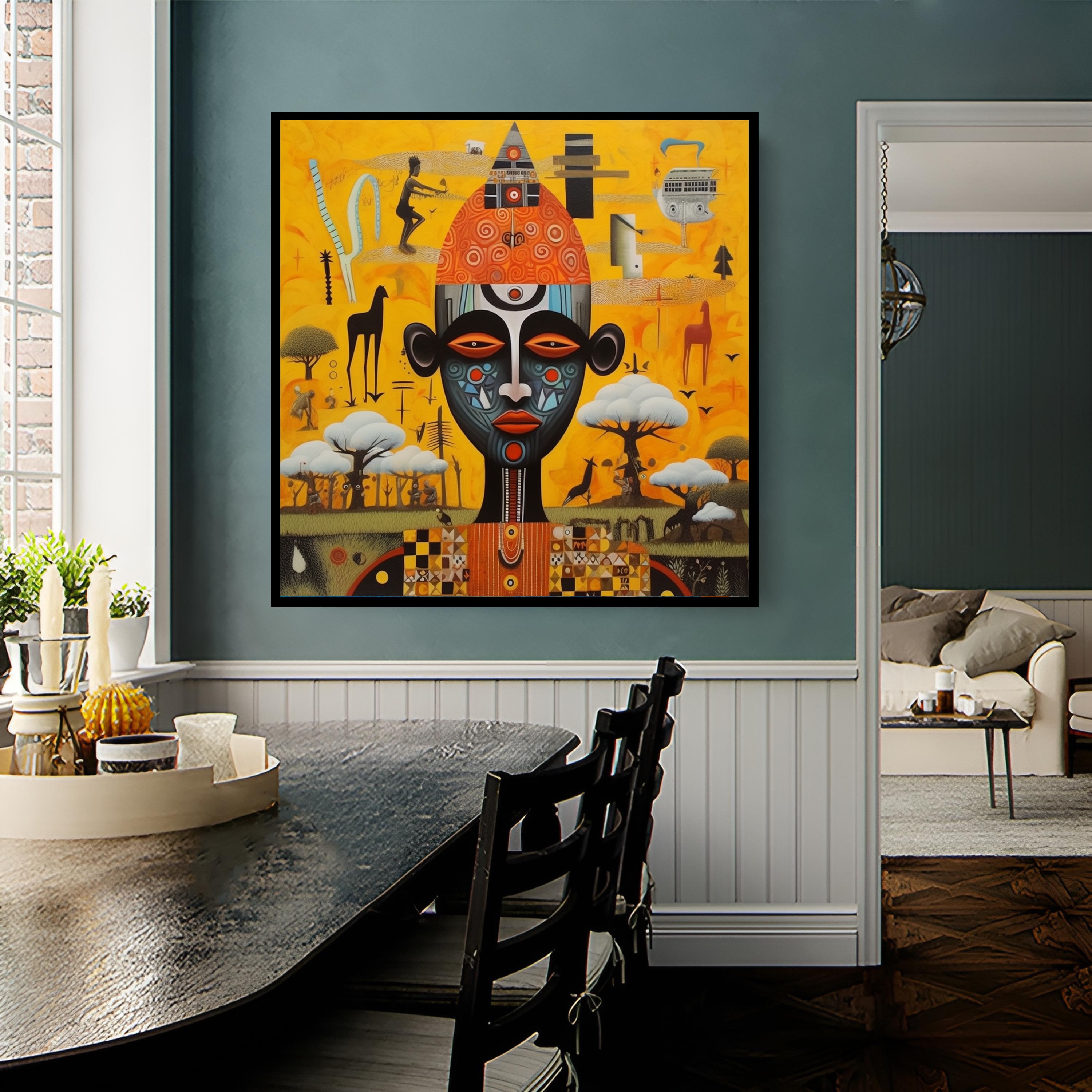 African Collage Art Abstract African Art African Themed - Etsy