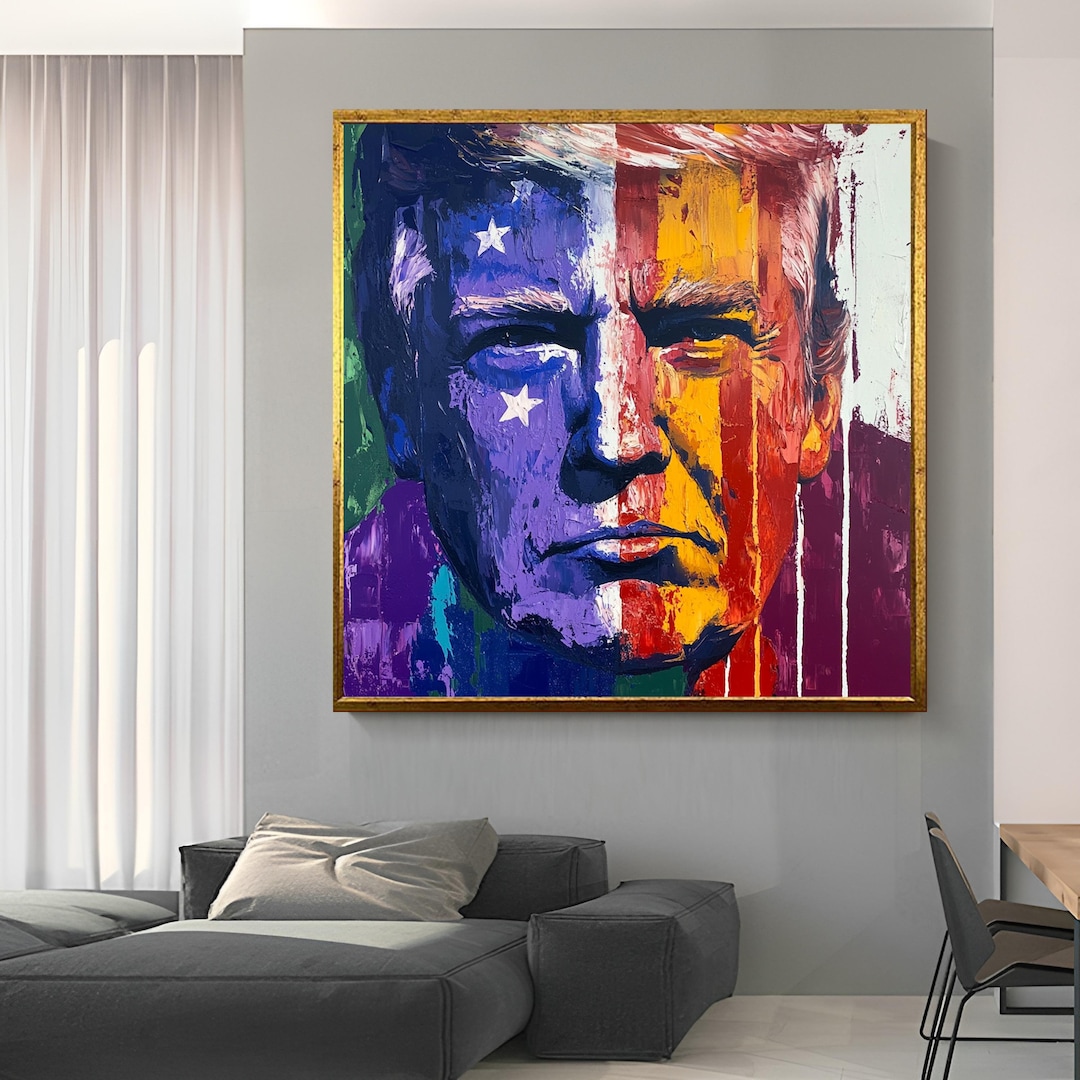 Donald Trump Portrait Canvas Print, Large Wall Art - Etsy