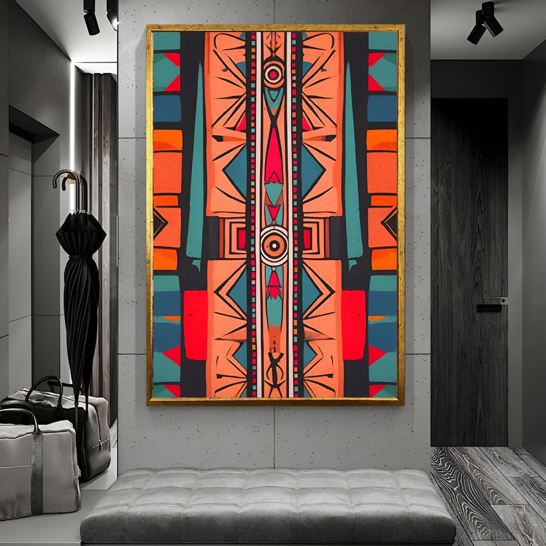 African Wall Art, African Pattern, Abstract African Decor Wall Decor ...