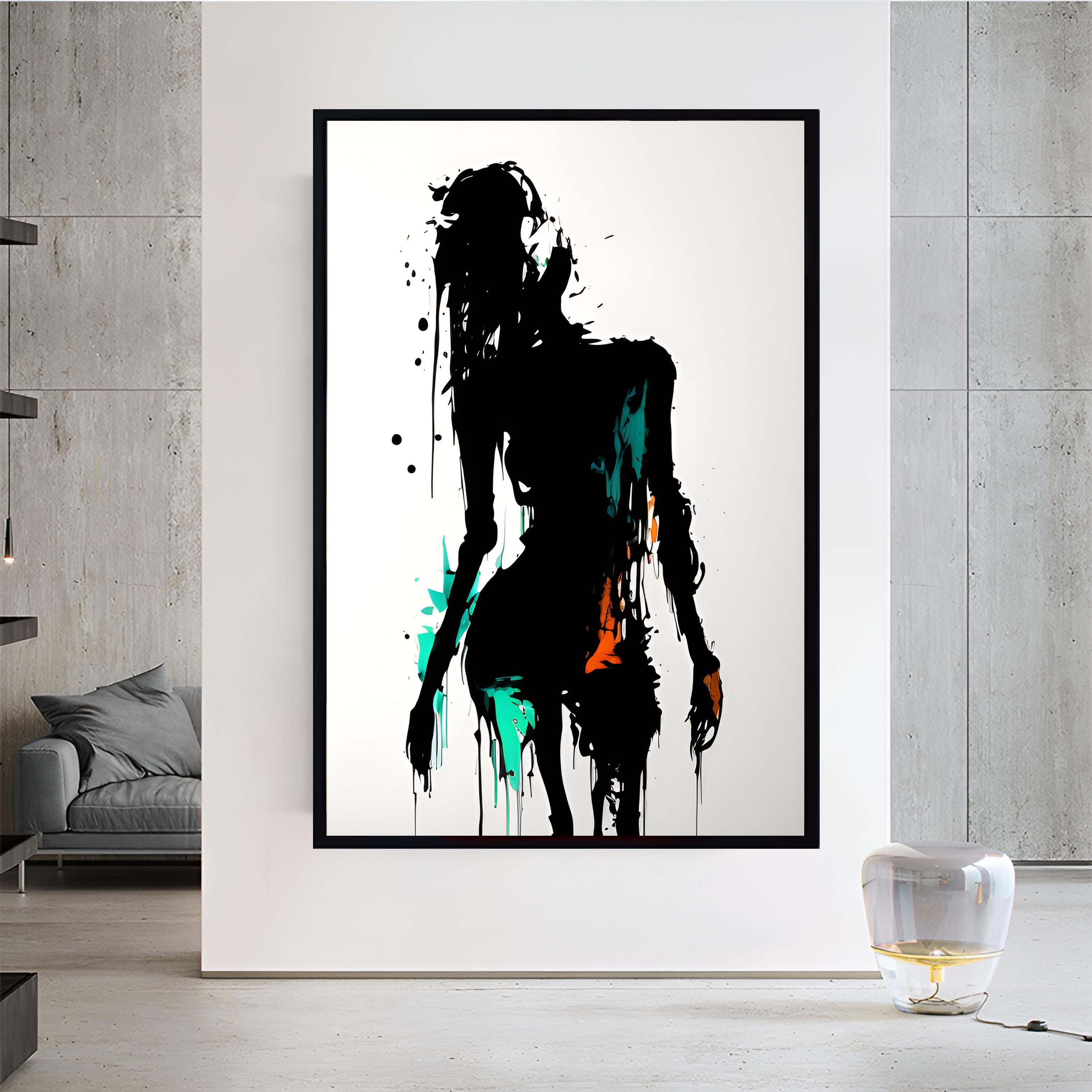 Woman Body Wall Art, Woman Oil Painting, Woman Abstract Wall Decor ...