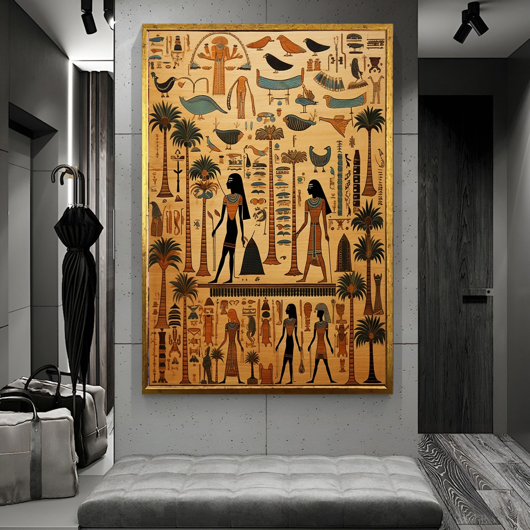 Ancient Egyptian Wall Art, Egyptian Mythology Wall Decor, Egyptian Gods ...
