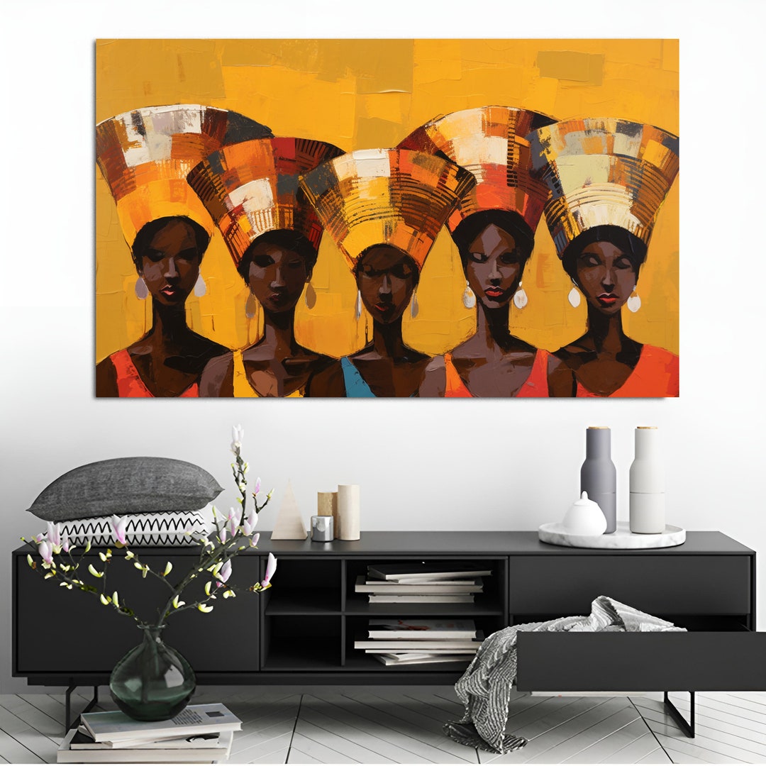 African American Culture African Canvas Antique Decor African Woman Art ...