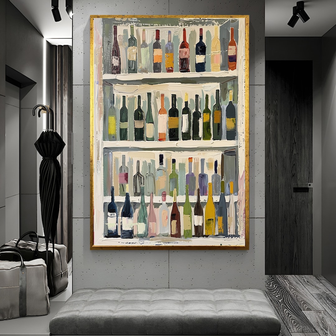 Drink Wall Decor Bar Interior Art Gift for Drink Lovers Large Bar Decor ...