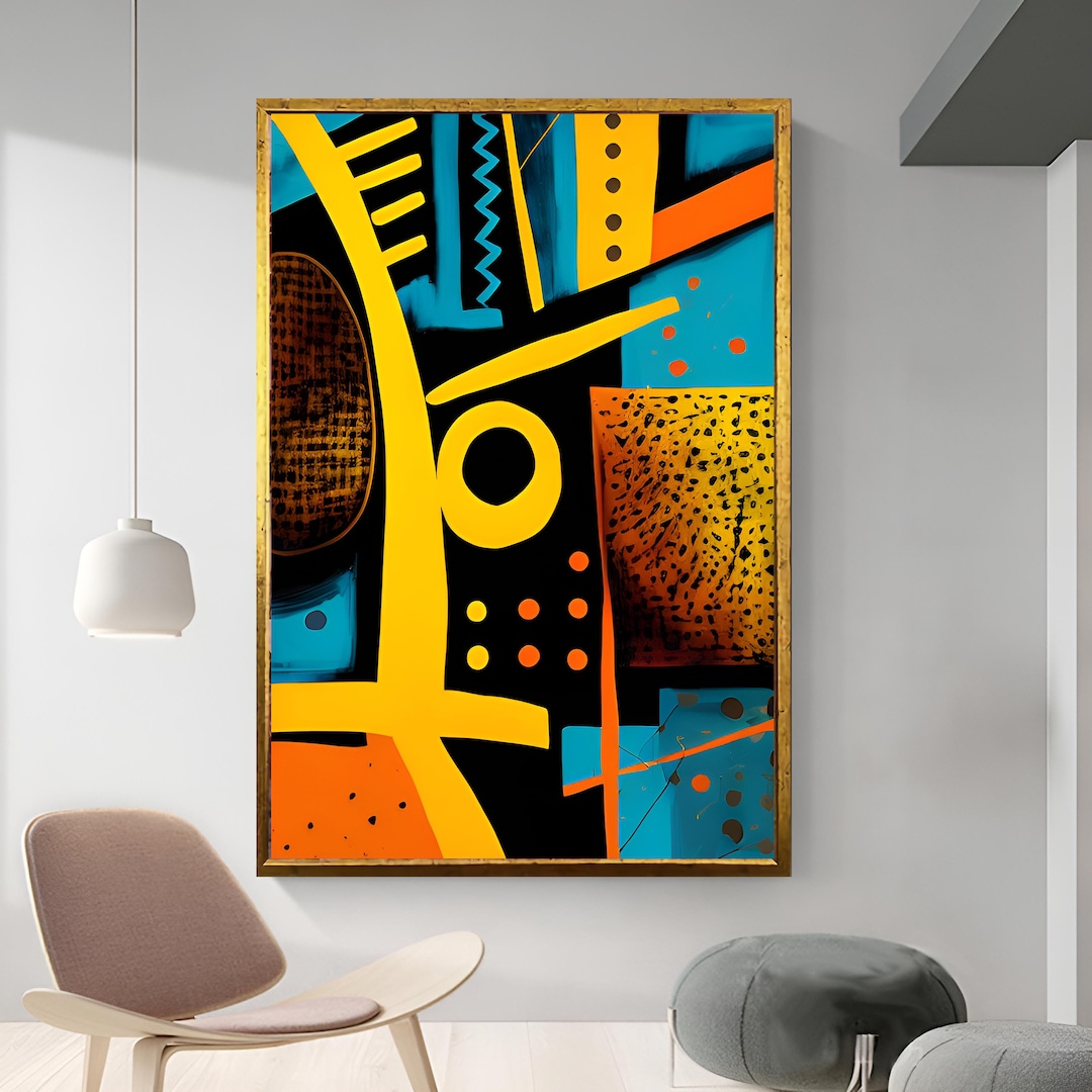 Abstract Africa, Tribal Wall Art African Pattern Ready to Hang ...