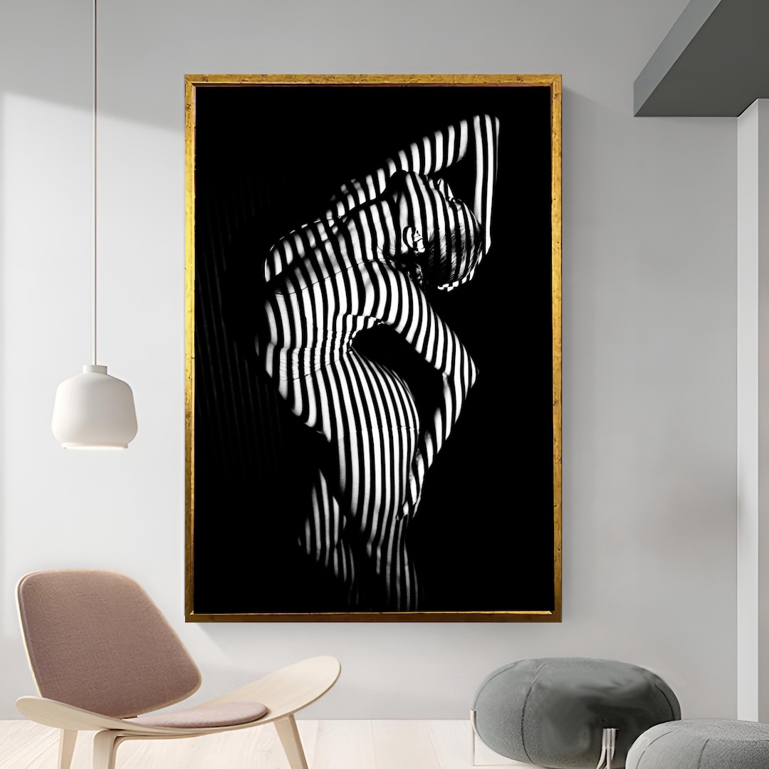 Female Body Wall Art, Black and White Art, Woman Home Decor, Gift for ...