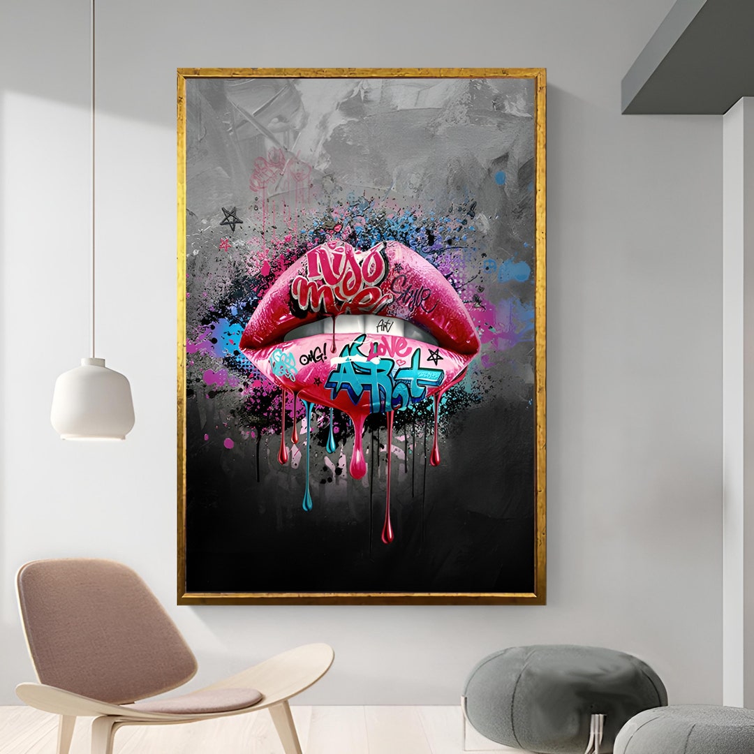 Graffiti Lip Art, Artistic Lip Art, Banksy Lips Wall, Street Art ...
