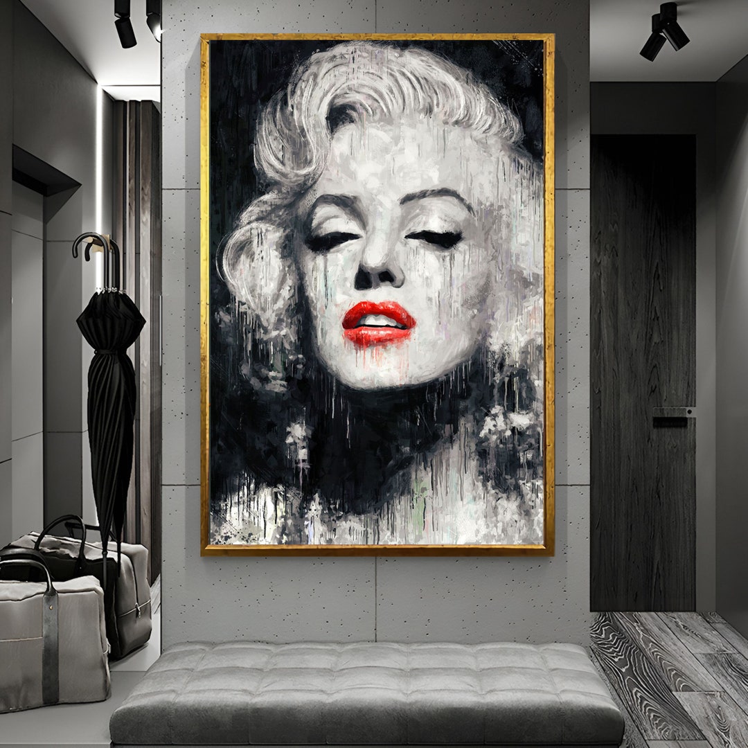 Marilyn Monroe Wall Art, Marilyn Monroe Portrait, Marilyn Monroe Oil ...