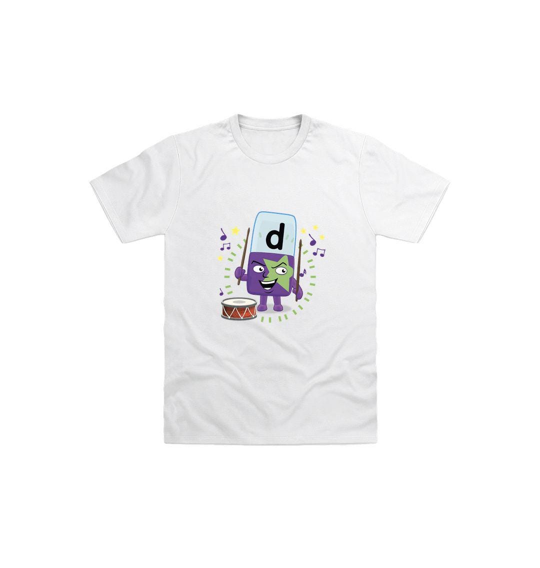 Alphablocks - Alphablock D - Drumming! Kids T-shirt - Etsy