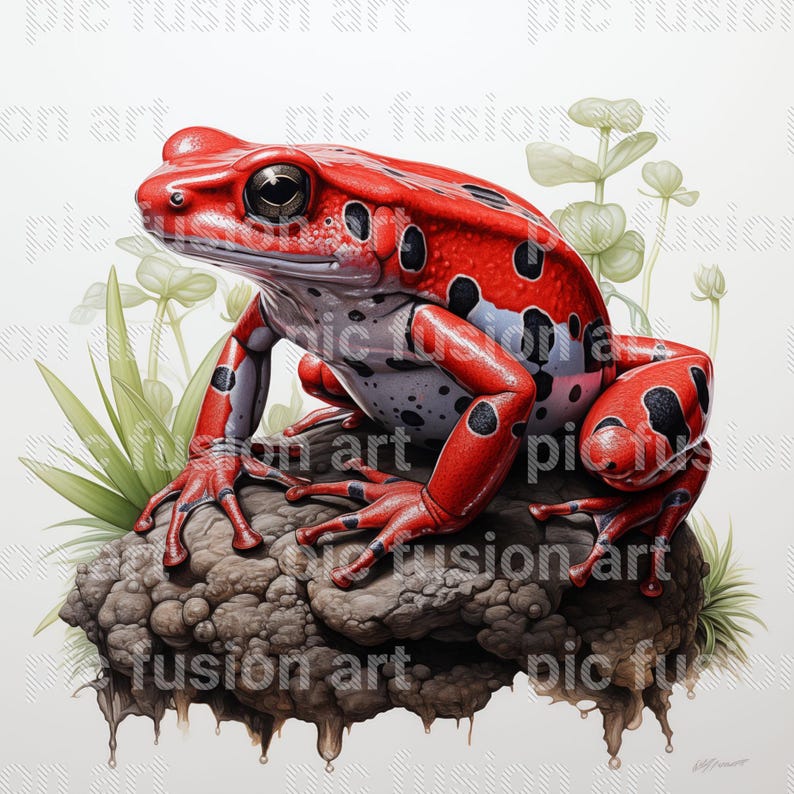23 Frog Species Clipart Set Unique Amphibian Illustrations for Crafts ...