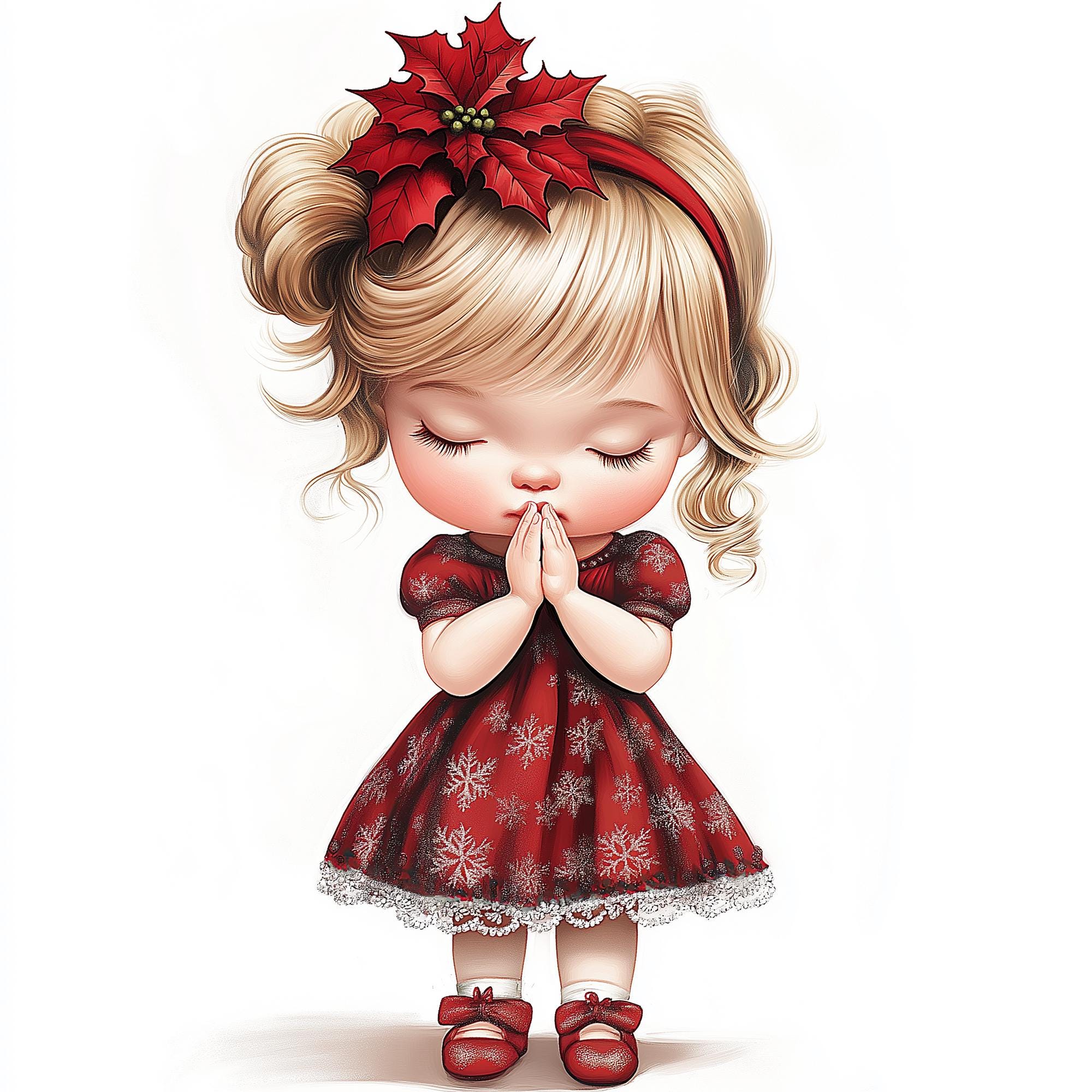 15 Adorable Praying Chibi Doll Clipart Cute Anime-inspired ...