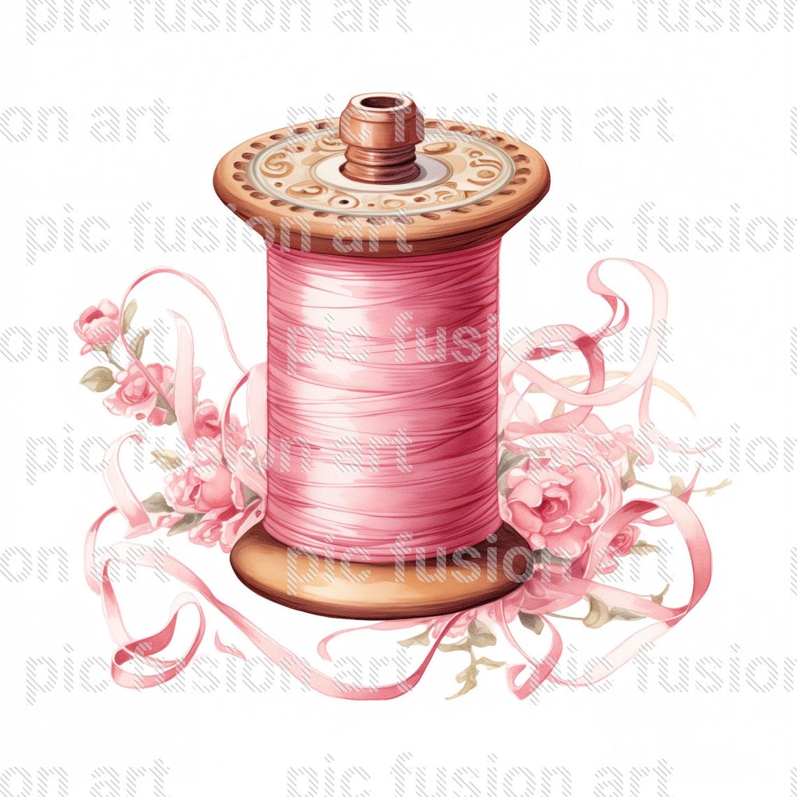 17 Shabby Chic Thread Bobbin Clipart Vintage Sewing Art Thread Spool ...