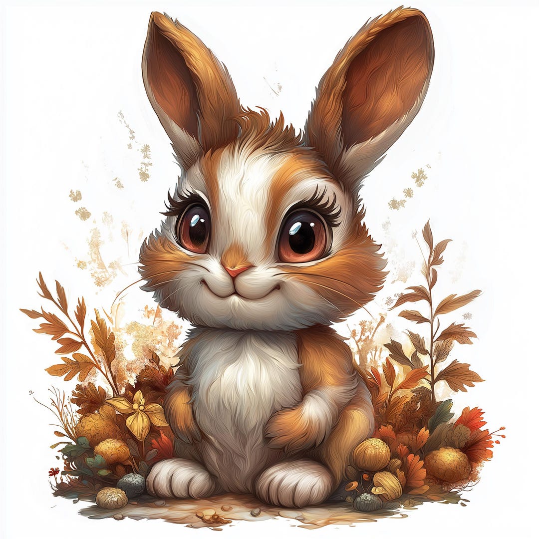 12 Adorable Rabbit Clipart Pack, High-quality Bunny Art for ...