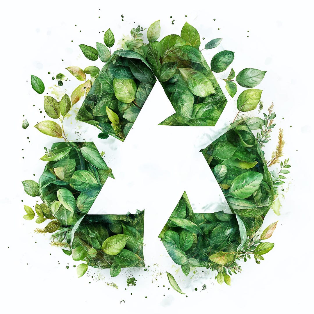12 Watercolor Recycling Symbol Clipart, Eco-friendly PNG Designs for ...