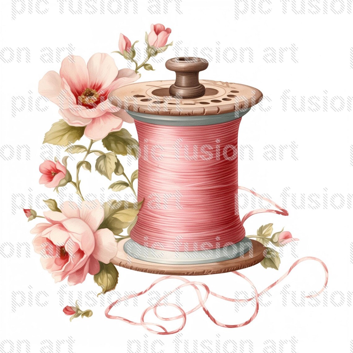 17 Shabby Chic Thread Bobbin Clipart Vintage Sewing Art Thread Spool ...