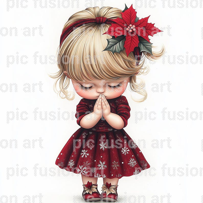 15 Adorable Praying Chibi Doll Clipart Cute Anime-inspired ...