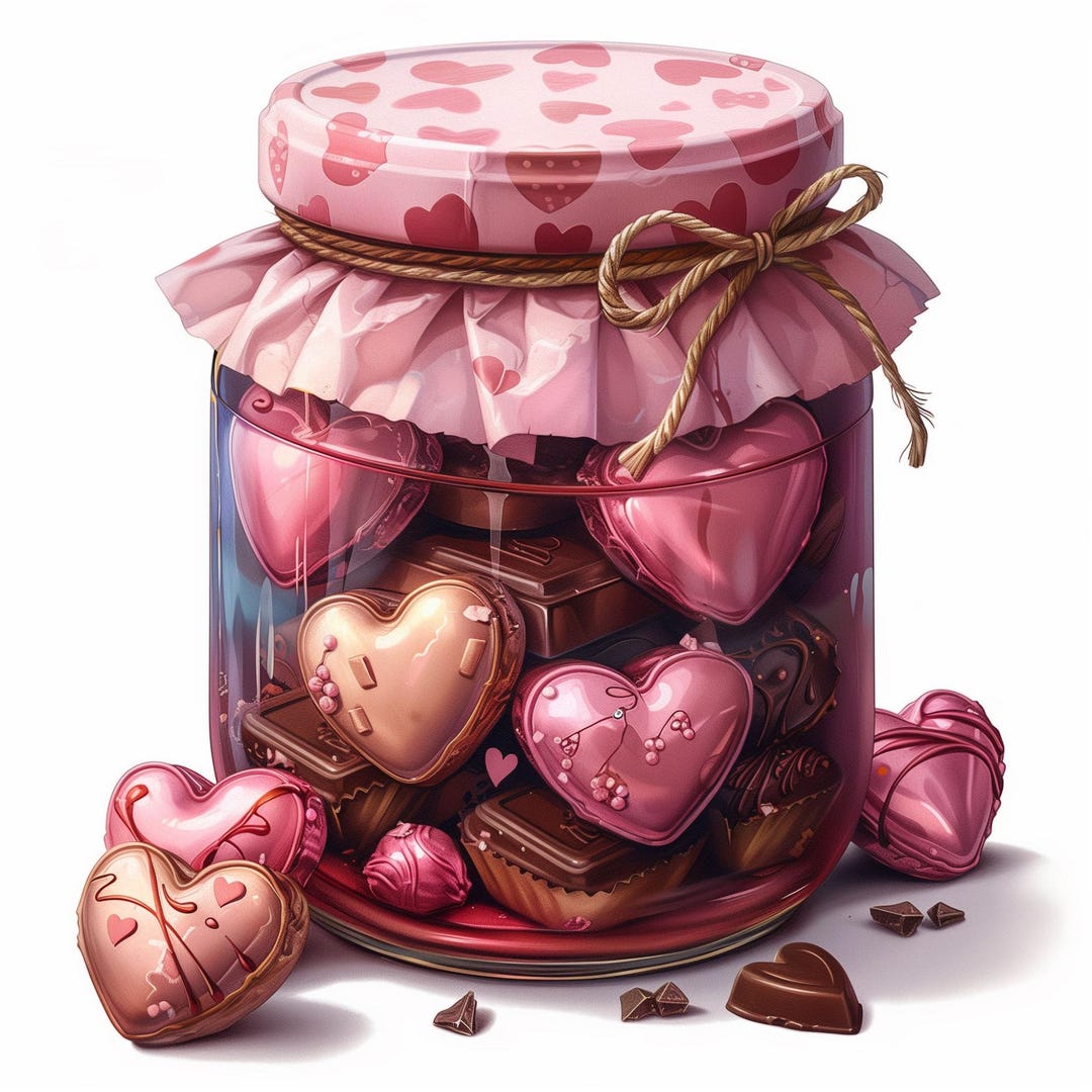 15 Valentines Day Jar Clipart Bundle Romantic Mason Jar Illustrations ...