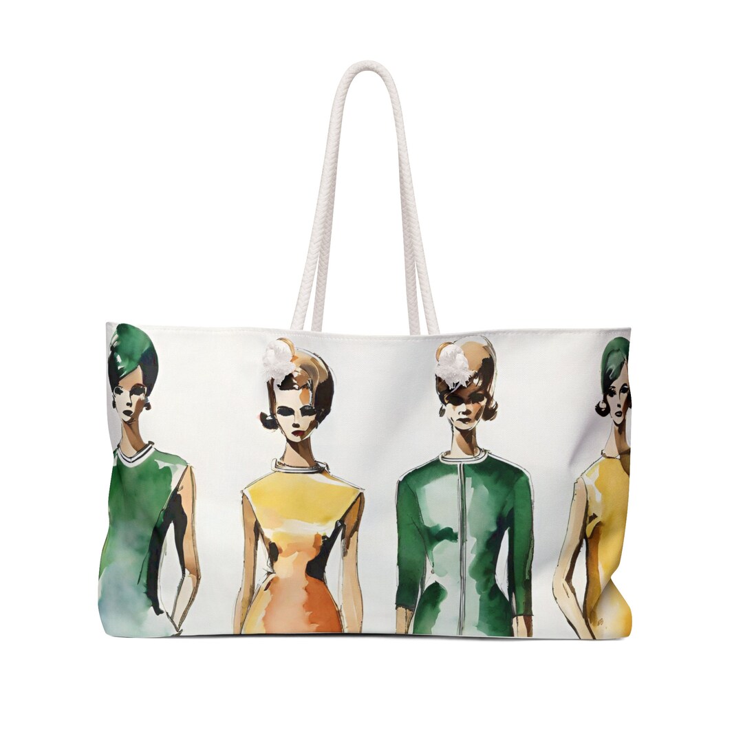 Vintage Catwalk Models on Weekender Bag. Weekender Tote Bag With '30 ...