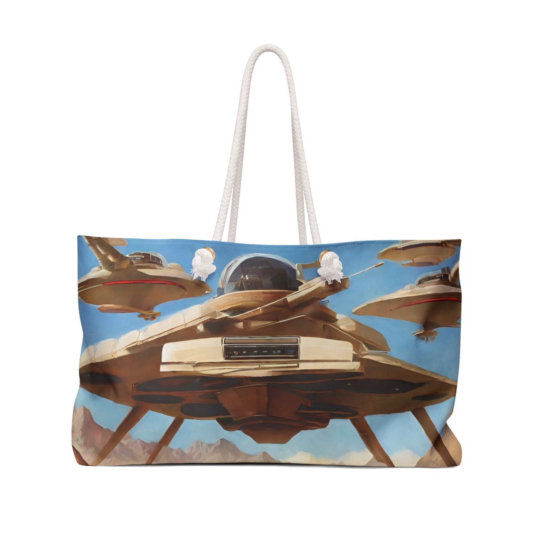 Retro-inspired Pinball and Space-themed Tote. Old Timer Car and ...
