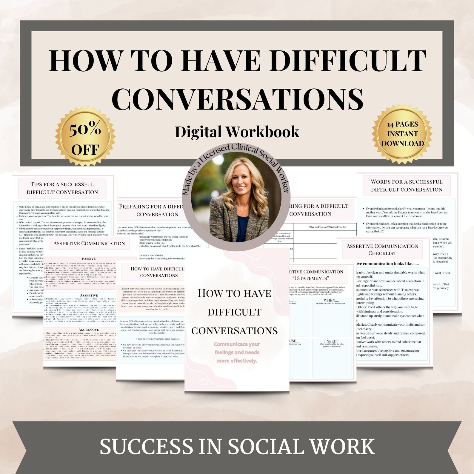 How to Have Difficult Conversations Therapy Worksheets, Conversations ...