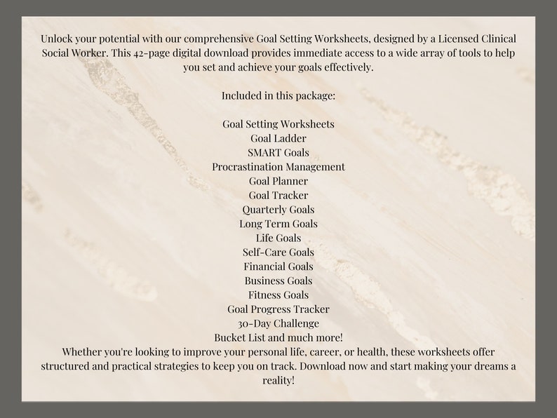 Goal Planner Bundle, SMART Goal Setting Kit,monthly Habits Reflections ...