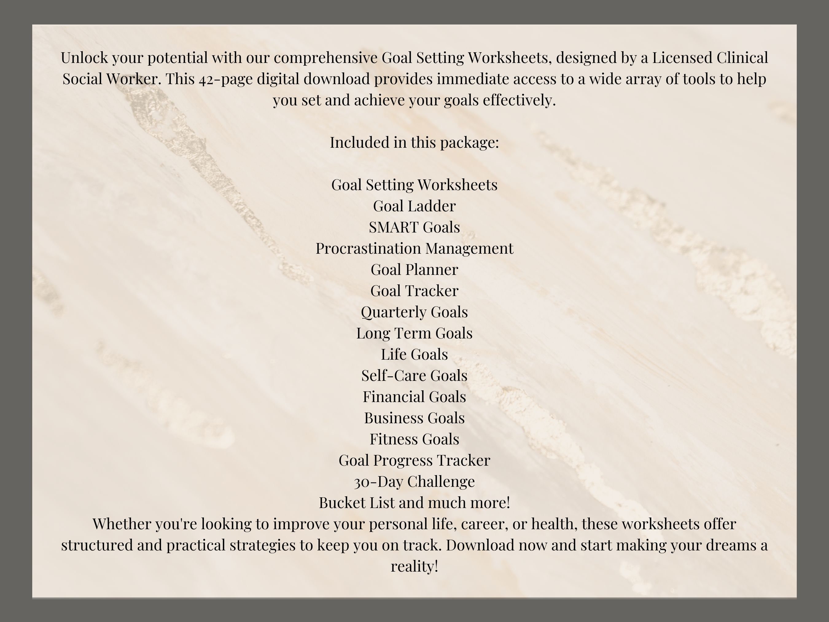 Goal Planner Bundle, SMART Goal Setting Kit,monthly Habits Reflections ...