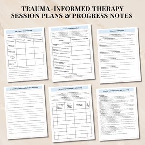 Trauma-informed Therapy Progress Note Templates,therapy Note Sentence ...