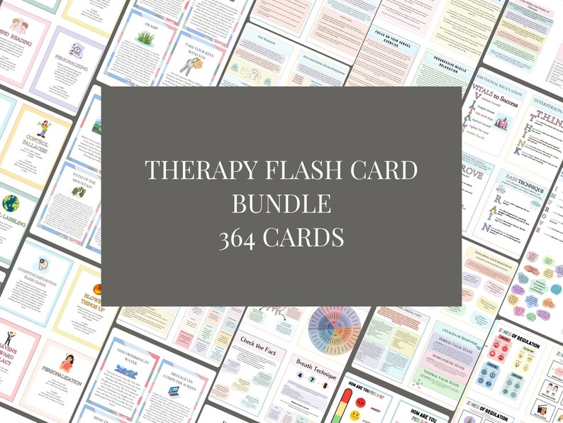 Anxiety Coping Skill Flashcards Workbook Digital Printable Worksheets ...