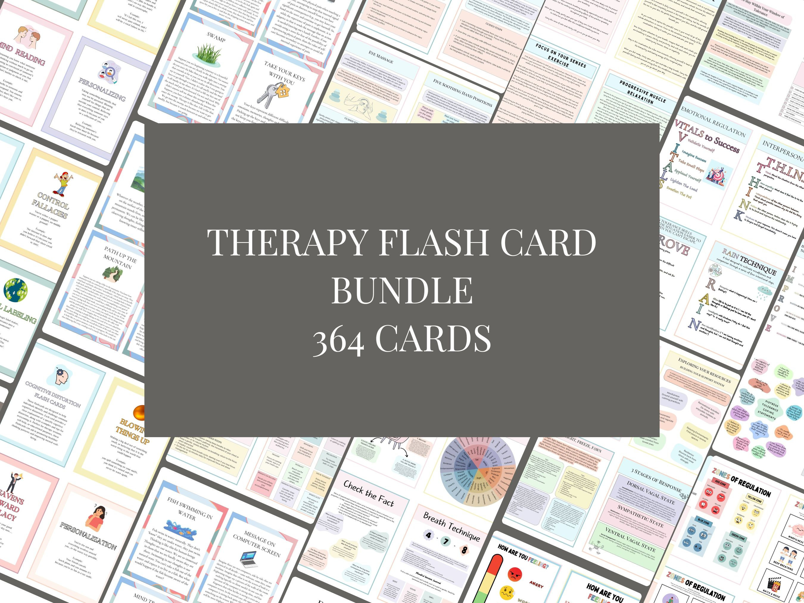 Anxiety Coping Skill Flashcards Workbook Digital Printable Worksheets ...