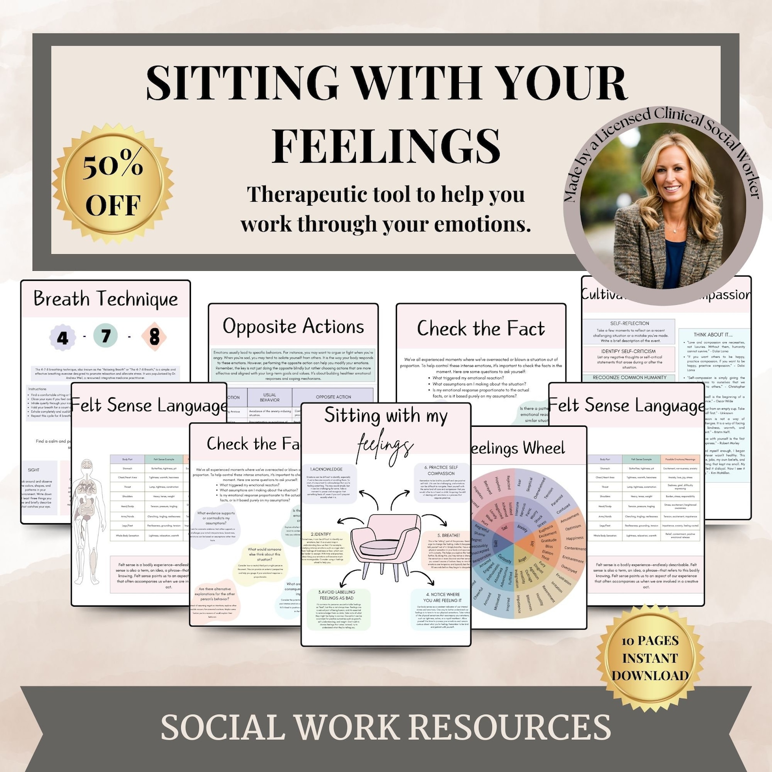 Acceptance and Commitment Therapy Mega Bundle Worksheets, ACT Metaphors ...