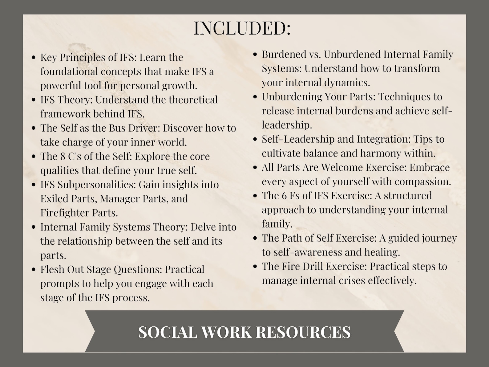 Internal Family Systems Worksheets, IFS Cheat Sheets, Emotional ...