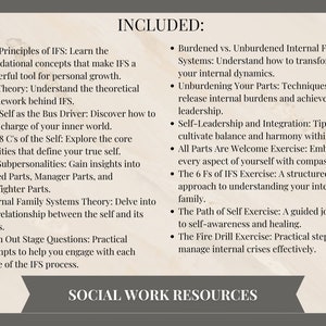 Internal Family Systems Worksheets, IFS Cheat Sheets, Emotional ...