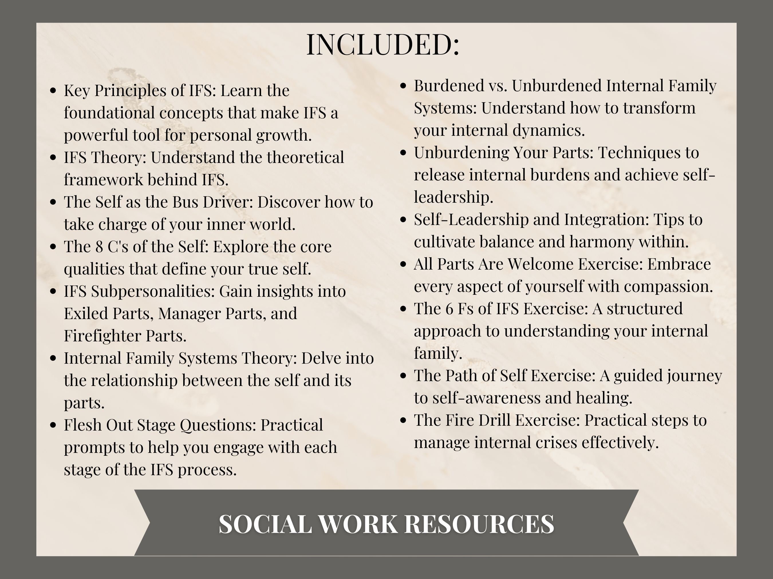 Internal Family Systems Worksheets, IFS Cheat Sheets, Emotional ...