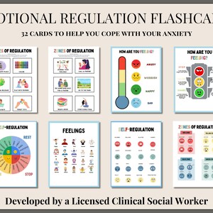 Emotional Regulation Self-regulation Flashcards, Calming Corner Tools ...