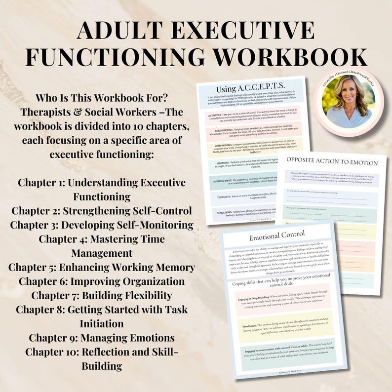 Adult ADHD & Executive Functioning Workbook, Adult Adhd Planner, ADHD ...