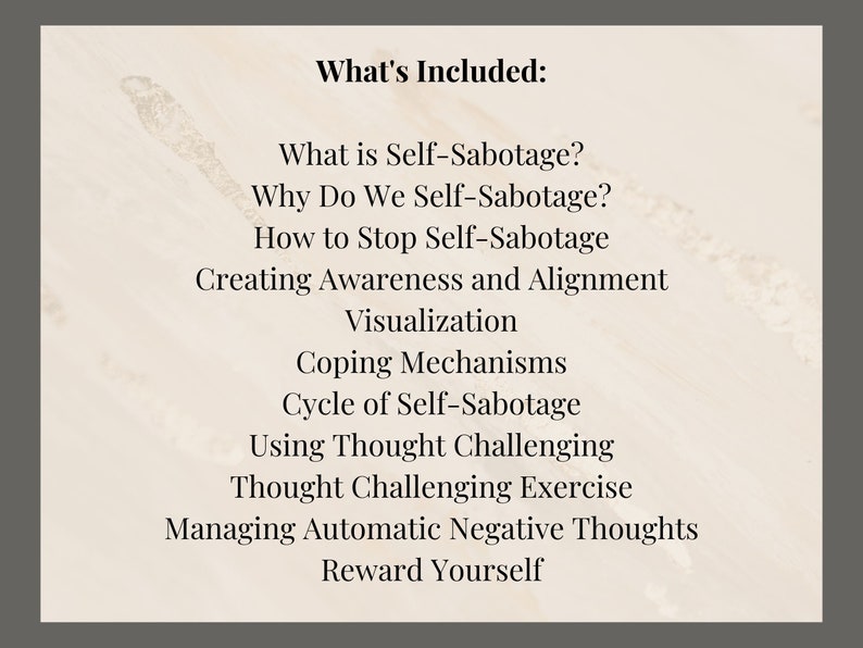 Self Sabotage Workbook,self-love Journal Therapy,emotional Regulation ...