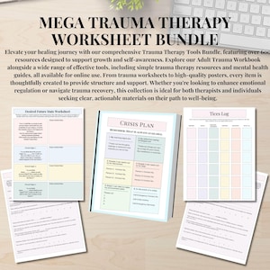 Trauma Therapy Worksheets Bundle,psychology Resources,polyvagal Theory ...