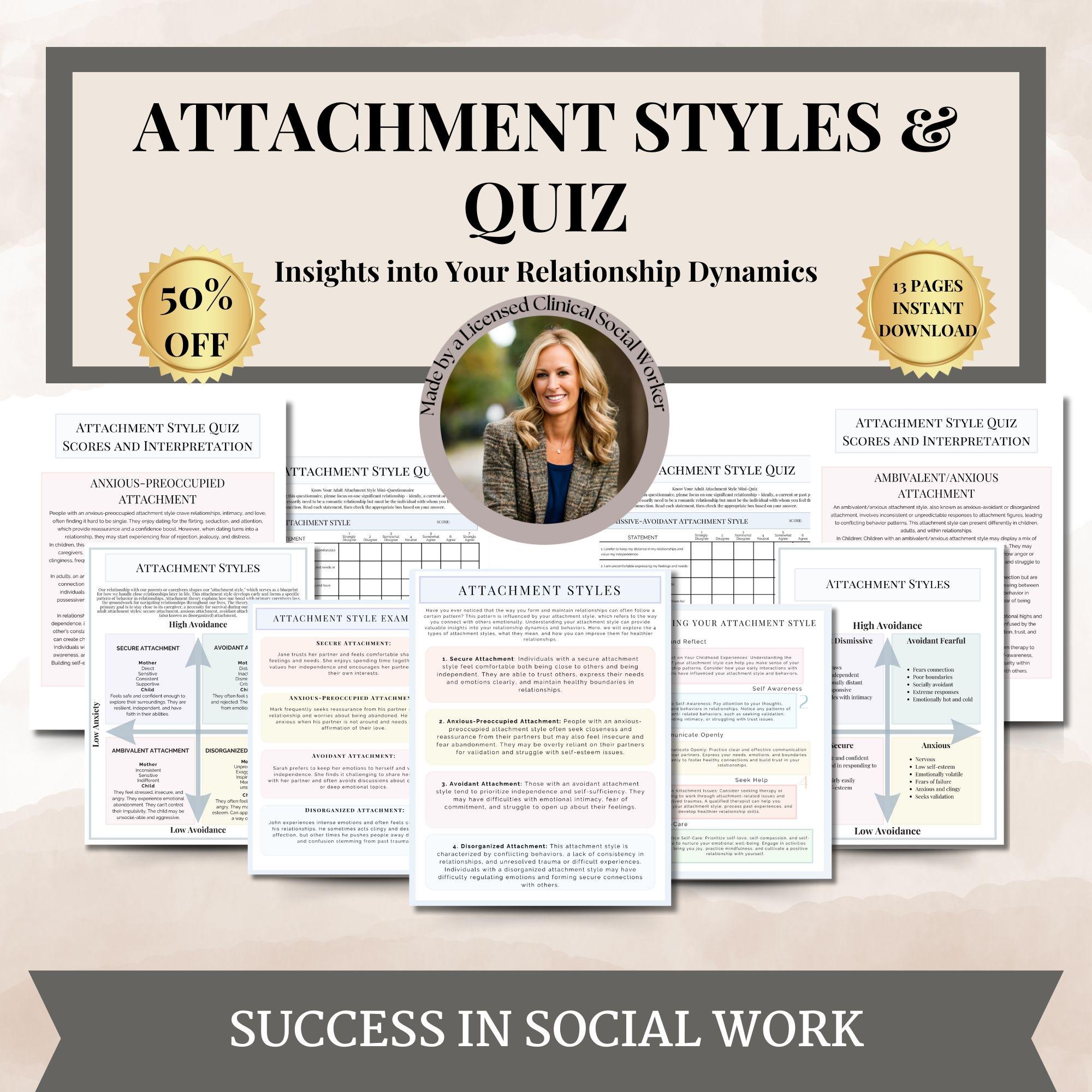 Attachment Styles Therapy Worksheets, Attachment Theory Cheat Sheet ...
