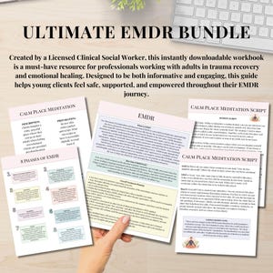 EMDR Bundle, EMDR Worksheets, Emd Tools, Emdr Interweaves, Counseling ...