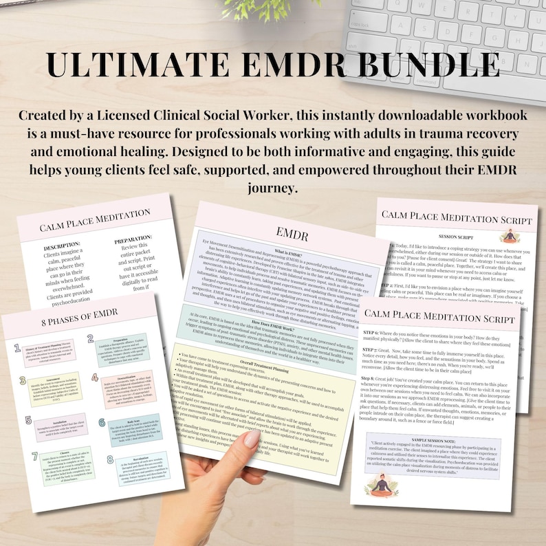 EMDR Bundle, EMDR Worksheets, Emd Tools, Emdr Interweaves, Counseling ...